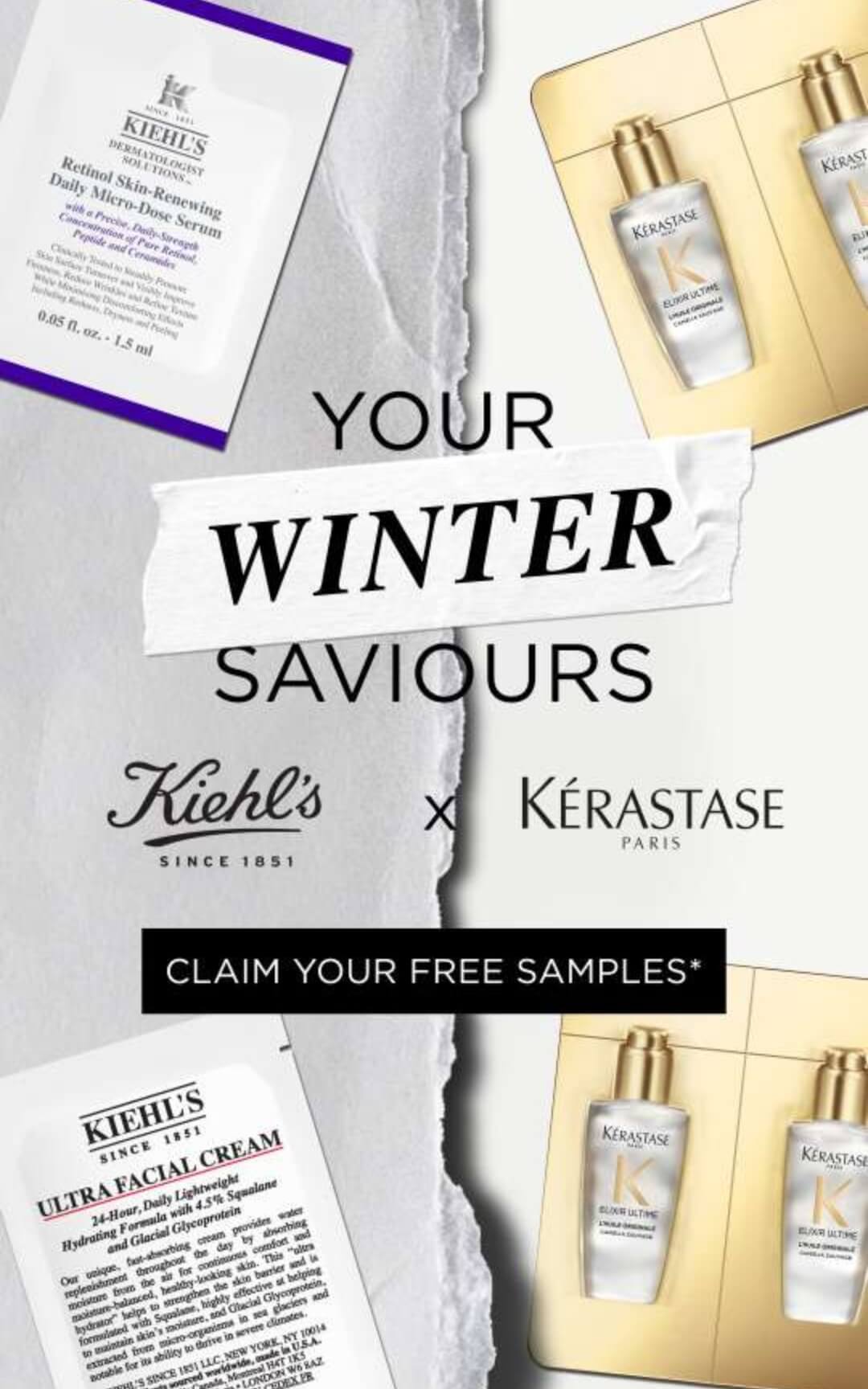 Free Kiehls + Kerastase winter saviour cream samples ⋆ Star Freebies