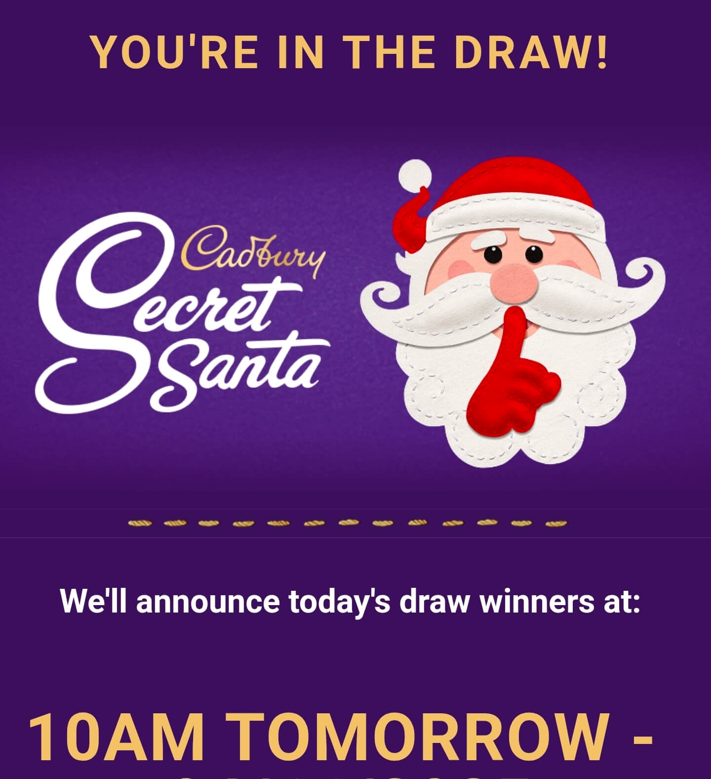 Cadbury Secret Santa Daily Prize Draw [expired] ⋆ Star Freebies