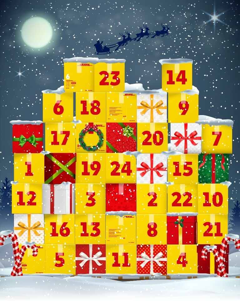 DHL Advent calendar prizes [expired] ⋆ Star Freebies