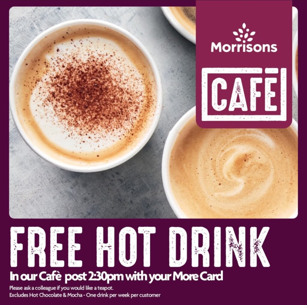 Free hot drinks at Morrisons Cafes after 2.30pm ⋆ Star Freebies