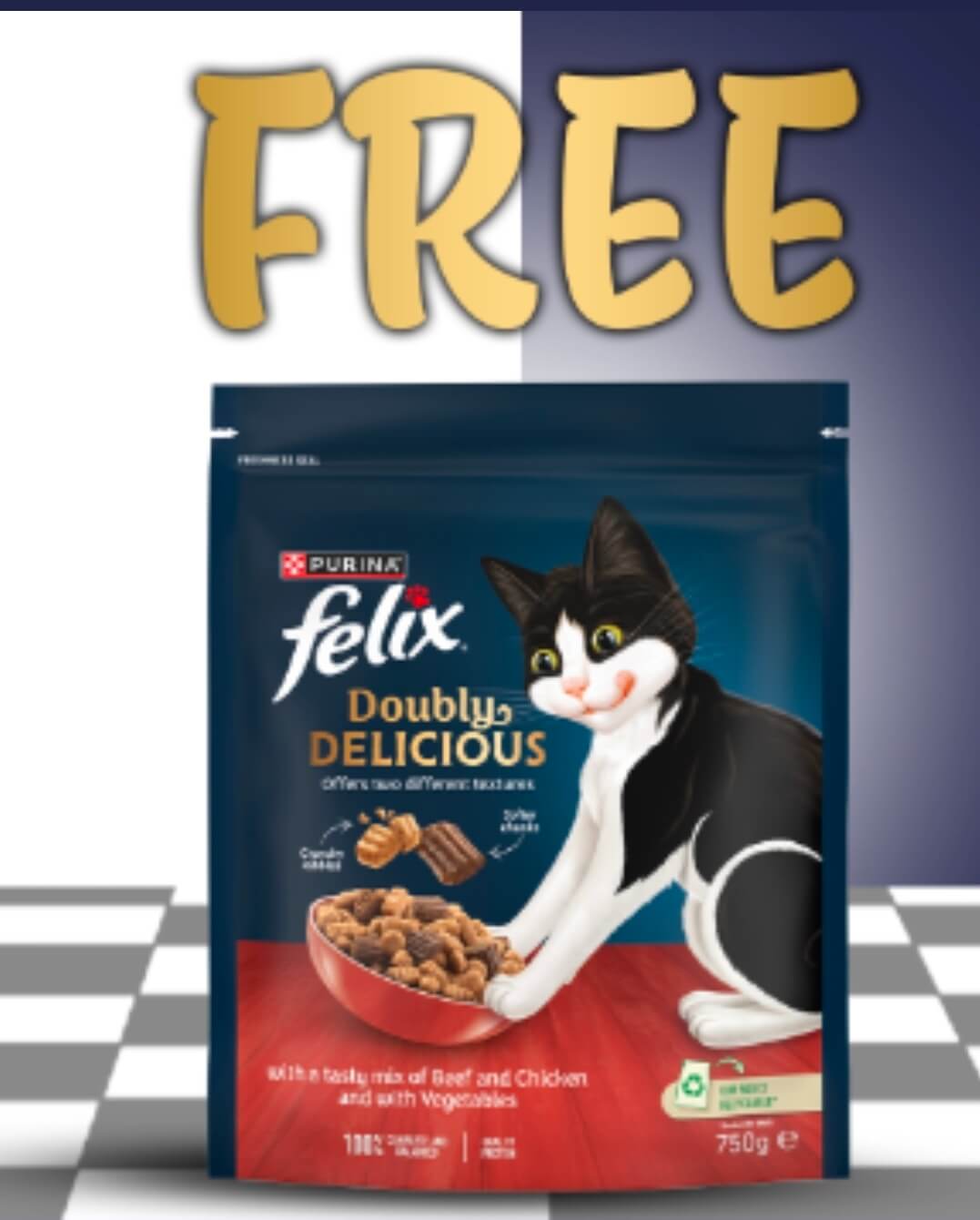 Chance to get free Felix Doubly Delicious 750g cat food ⋆ Star Freebies
