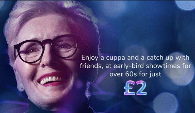 £2 cinema tickets + biscuits & tea (over 60's) [Odeon] ⋆ Star Freebies