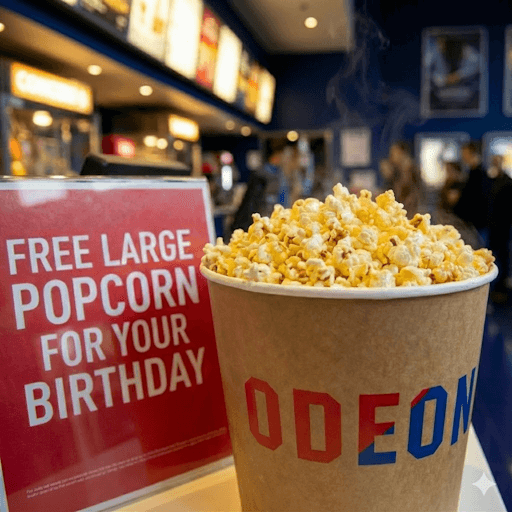 Free Large Popcorn for your birthday [Odeon] ⋆ Star Freebies